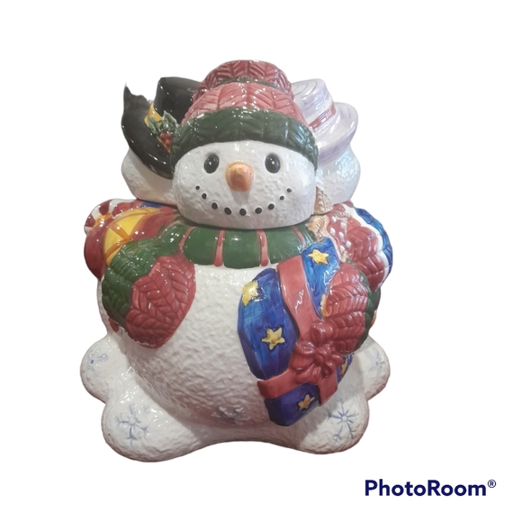 Holiday | Vintage Ceramic Triple Snowman Cookie Jar | Poshmark